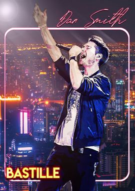 'Dan Smith Band Bastille' Poster, picture, metal print, paint by The ...