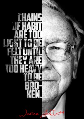 'Warren Buffett' Poster, picture, metal print, paint by BnWDesigner ...