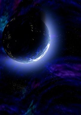 'Exploring Luminant Planet' Poster, picture, metal print, paint by ...