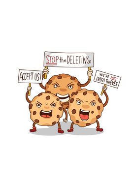 'COOKIES PROTEST' Poster, picture, metal print, paint by ...