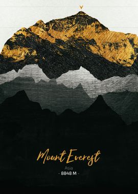 'Seven Summits Everest' Poster, picture, metal print, paint by Tobias ...