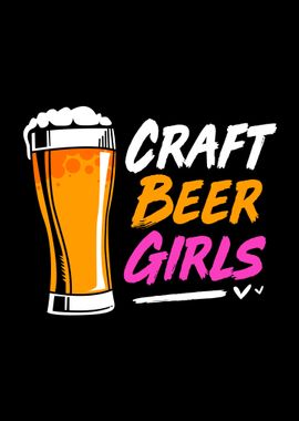 'Craft Beer Girls' Poster, picture, metal print, paint by FunnyGifts ...