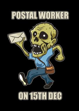'Postal Worker Funny Zombie' Poster, picture, metal print, paint by ...