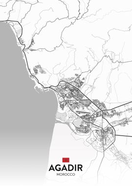 'Agadir MA' Poster, picture, metal print, paint by IMR Designs | Displate