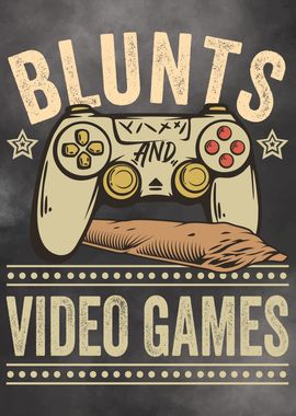 'Blunts and Video Games' Poster, picture, metal print, paint by ...