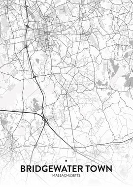 'Bridgewater Town MA' Poster, picture, metal print, paint by IMR ...