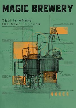 'Magic Brewery Beer Info' Poster, picture, metal print, paint by ...