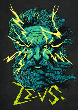 'Zeus god mythical greece ' Poster, picture, metal print, paint by ...
