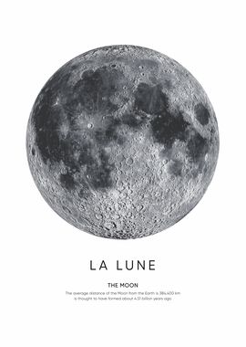 'La lune' Poster, picture, metal print, paint by Designersen | Displate