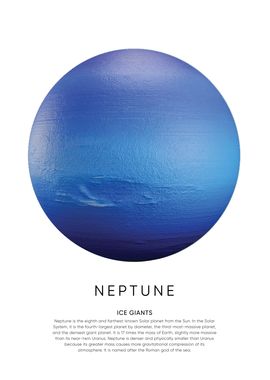 'Neptune' Poster, picture, metal print, paint by Designersen | Displate