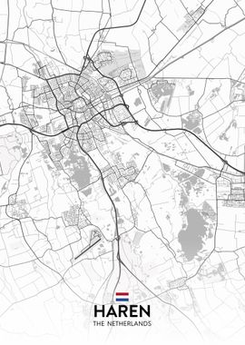 'Haren NL' Poster, picture, metal print, paint by IMR Designs | Displate