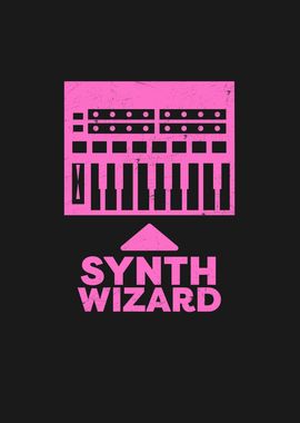 'Synth Wizard Synthesizer' Poster, picture, metal print, paint by Foxxy ...