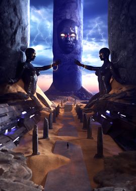 'Destiny' Poster, picture, metal print, paint by Lynxs | Displate