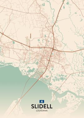 'Slidell LA' Poster, picture, metal print, paint by IMR Designs | Displate