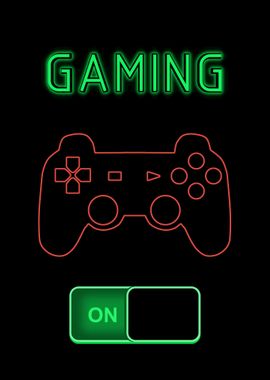'GAMING on' Poster, picture, metal print, paint by Eng Hadoool | Displate