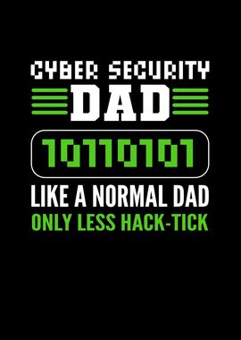 'Cyber Security Dad White' Poster, picture, metal print, paint by ...