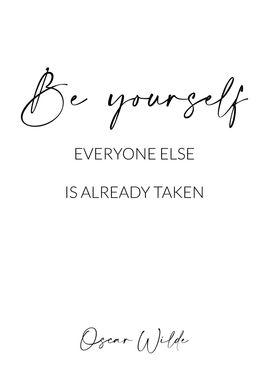'Oscar Wilde Be Yourself' Poster, picture, metal print, paint by ...