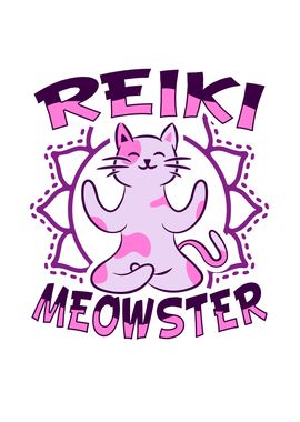 'Reiki Energy Healer Cat' Poster, picture, metal print, paint by ...