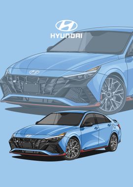 'hyundai elantra n ' Poster, picture, metal print, paint by capture art ...