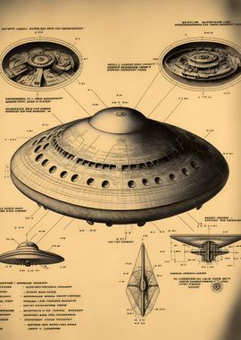 'Ufo Scheme' Poster, picture, metal print, paint by David Godbehere ...