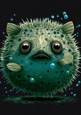 'Pufferfish Fishes' Poster, picture, metal print, paint by DecoyDesign ...