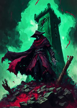 'Necro Tower' Poster, picture, metal print, paint by Muh Asdar | Displate