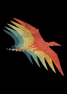 'PTEROSAUR Retro Vintage' Poster, picture, metal print, paint by El ...