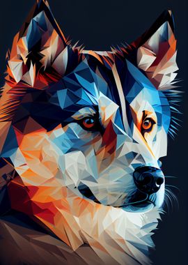 'Husky abstract' Poster, picture, metal print, paint by DecoyDesign ...