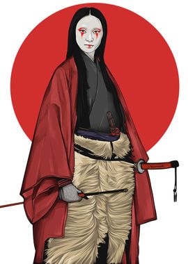 'Female Samurai' Poster, picture, metal print, paint by Givrar | Displate