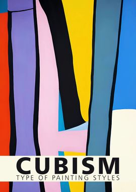 'Cubism Style Poster' Poster, picture, metal print, paint by ...