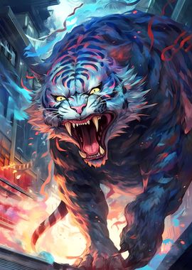 'White Tiger Rage' Poster, picture, metal print, paint by Luong Phat ...