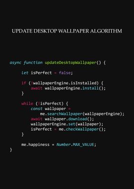 'Update wallpaper code ' Poster, picture, metal print, paint by Xenium ...