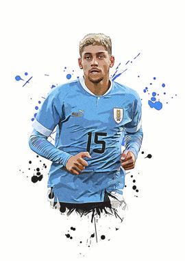 'Federico Valverde Uruguay' Poster, picture, metal print, paint by ...