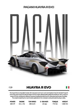 'Pagani Huayra R Evo' Poster, picture, metal print, paint by Conceptual ...