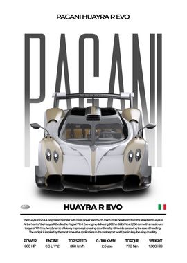 'Pagani Huayra R Evo' Poster, picture, metal print, paint by Conceptual ...