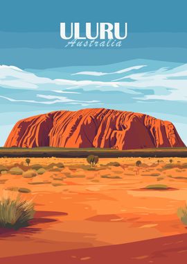 'Uluru Rock Australia' Poster, picture, metal print, paint by Mason ...