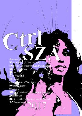 'SZA Ctrl Album Cover' Poster, picture, metal print, paint by ...