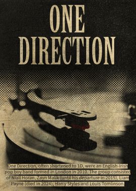 'One Direction Vinyl Record' Poster, picture, metal print, paint by ...