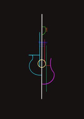 'Abstract Guitar Design' Poster, picture, metal print, paint by tukang ...