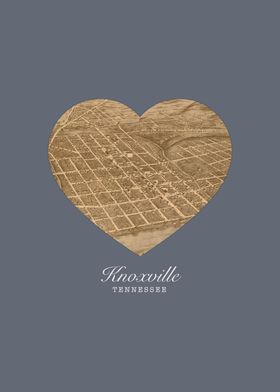 'Knoxville Tennessee City Heart Street Map' Poster by Design Turnpike ...