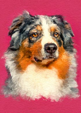 'Australian Shepherd ' Poster by Lioudmila Perry | Displate