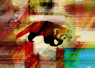'Red Panda Abstract' Poster by Lioudmila Perry | Displate
