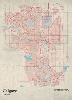 'Calgary Canada' Poster by Iwoko | Displate