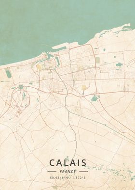 'Calais France' Poster by Designer Map Art | Displate