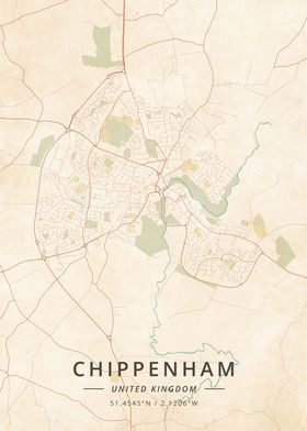 'Chippenham United Kingdom' Poster by Designer Map Art | Displate