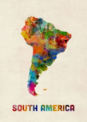 'South America Map' Poster by Michael Tompsett | Displate