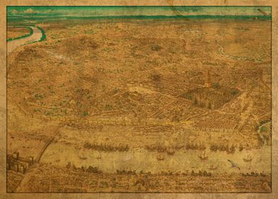 'Map of Seville Spain 1519' Poster by Design Turnpike | Displate