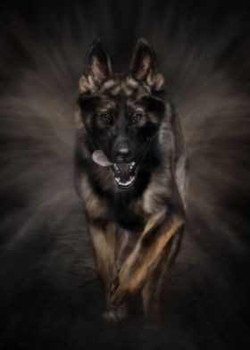 'German Shepherd Dog' Poster by Lioudmila Perry | Displate