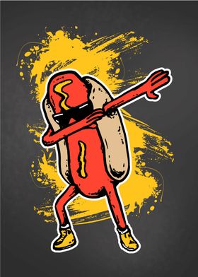 'Dabbing Hot Dog Dab' Poster by Giovanni Poccatutte | Displate