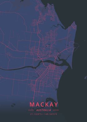 'Mackay Australia' Poster by Designer Map Art | Displate